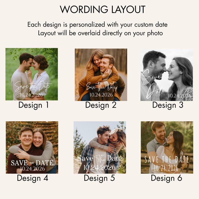 Save the Date Photo Magnet With 4x6" Card – Minimalist Wedding ...