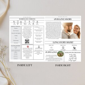 Editable Wedding Newspaper Template, Printable Wedding Program, DIY ...