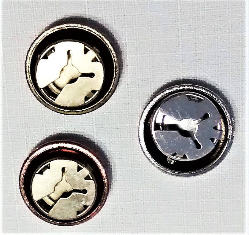 M-125: Three Metal Button Covers in Silver, Bronze, and Gold - Etsy
