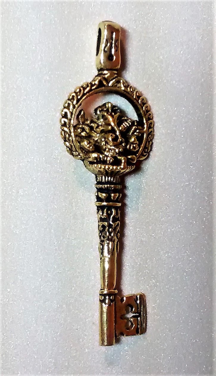 E-115; Gold-tone Pewter Key - Etsy