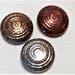 M-125: Three Metal Button Covers in Silver, Bronze, and Gold - Etsy