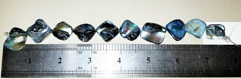 BF-283 Gorgeous Blue Iridescent Shell Beads 7inch Strand - Etsy