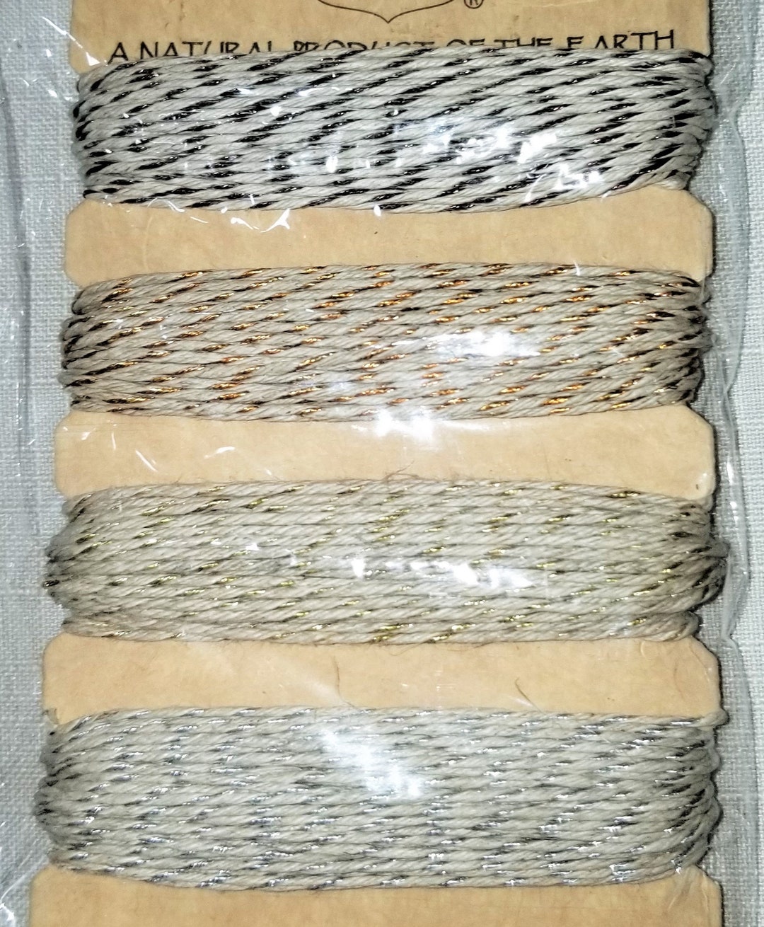 M-156 Hemp Craft Cording-four Varieties That Are Accented With Sparkle ...