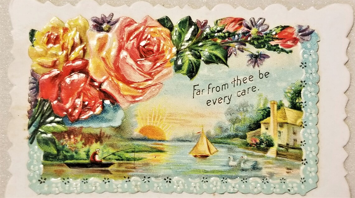 CC-104: Vintage Calling Cards With Hidden Names Under the Graphic. Lots ...