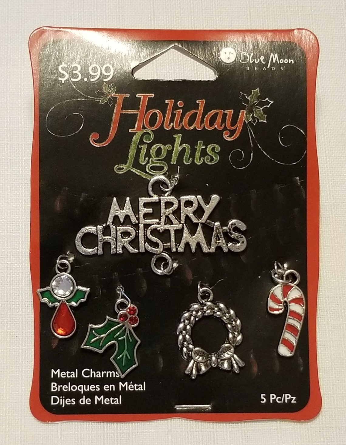 E-226: A Variety of Five Colorful Antiques Silver Christmas Charms ...