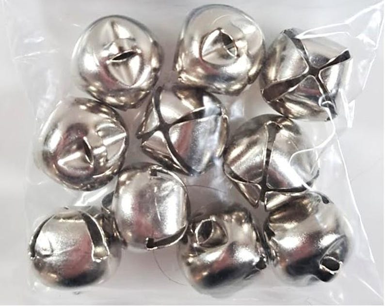 M-196; Silver Jingle Bells 10 in a Package .079 Inches or 18mm - Etsy