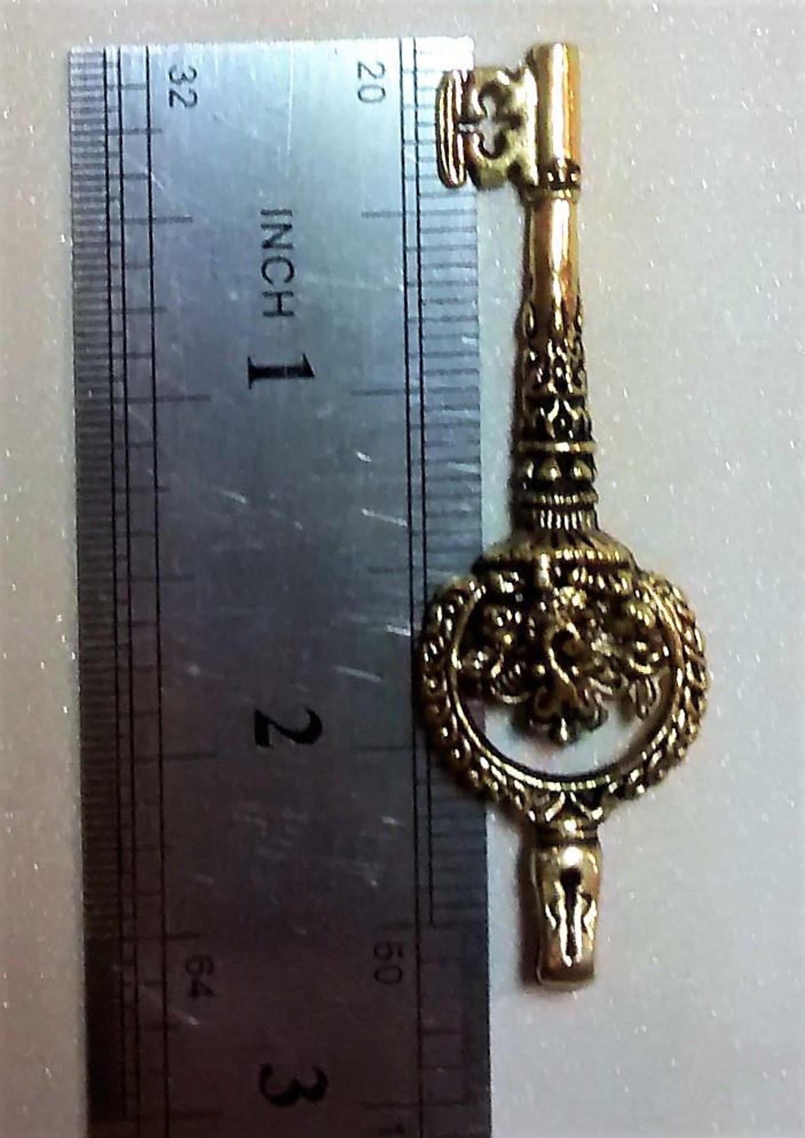 E-115; Gold-tone Pewter Key - Etsy
