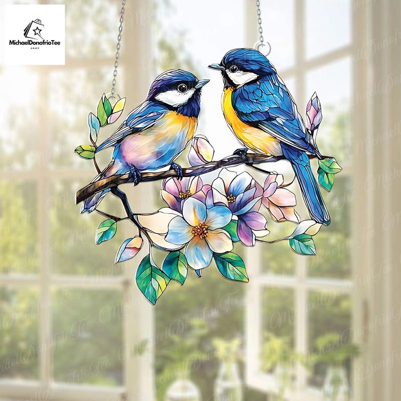 Glass Bluebirds - Etsy
