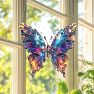 Butterfly Window Hanging Acrylic, Butterfly Ornament, Butterfly ...