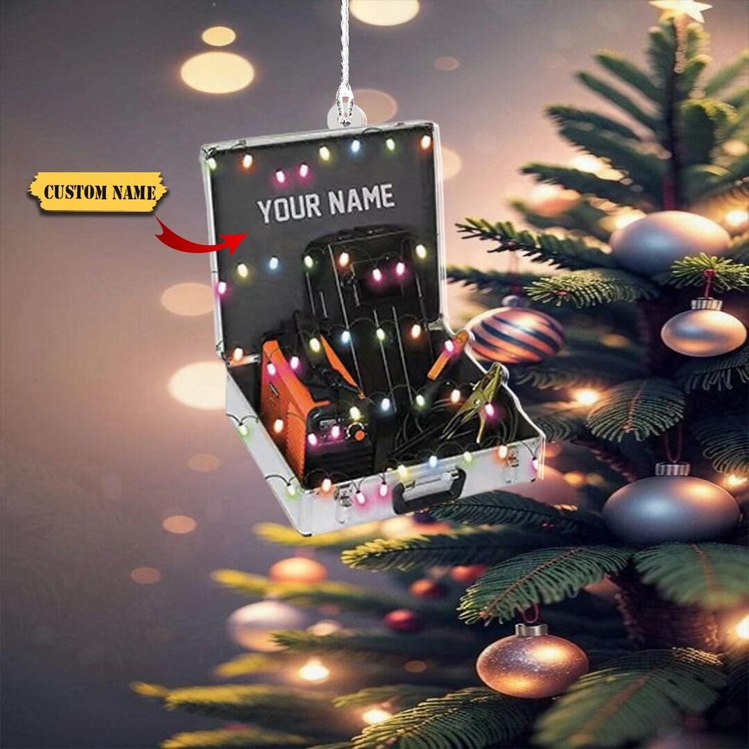 Personalized Welding Ornament 2D, Welder Christmas Ornament, Ironworker ...