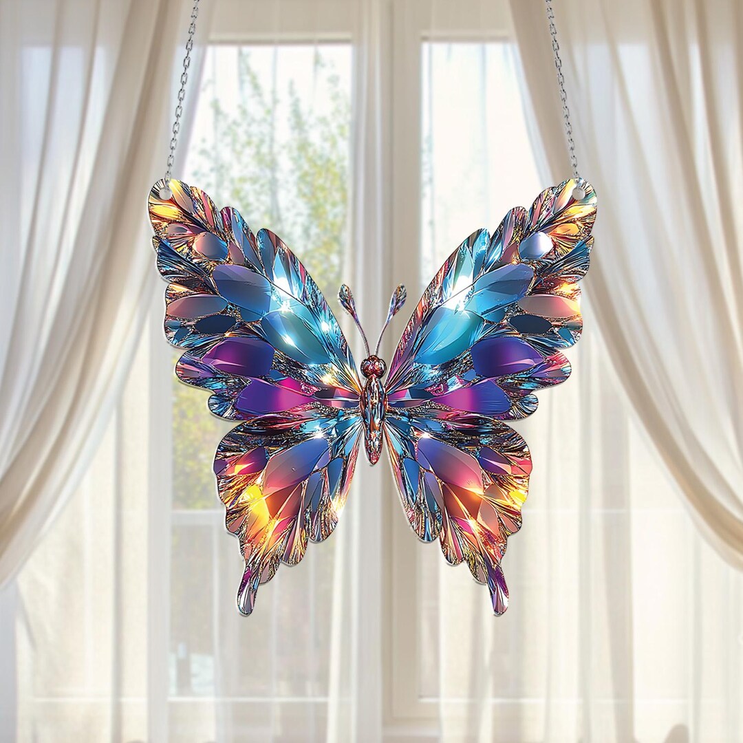 Butterfly Window Hanging Acrylic, Butterfly Ornament, Butterfly ...