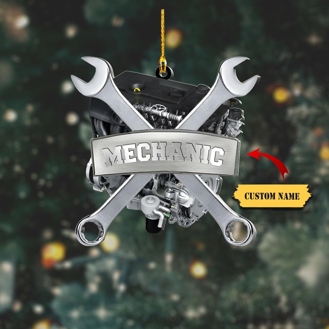 Mechanic Custom Shaped Acrylic Christmas Ornament, Christmas Gift for ...