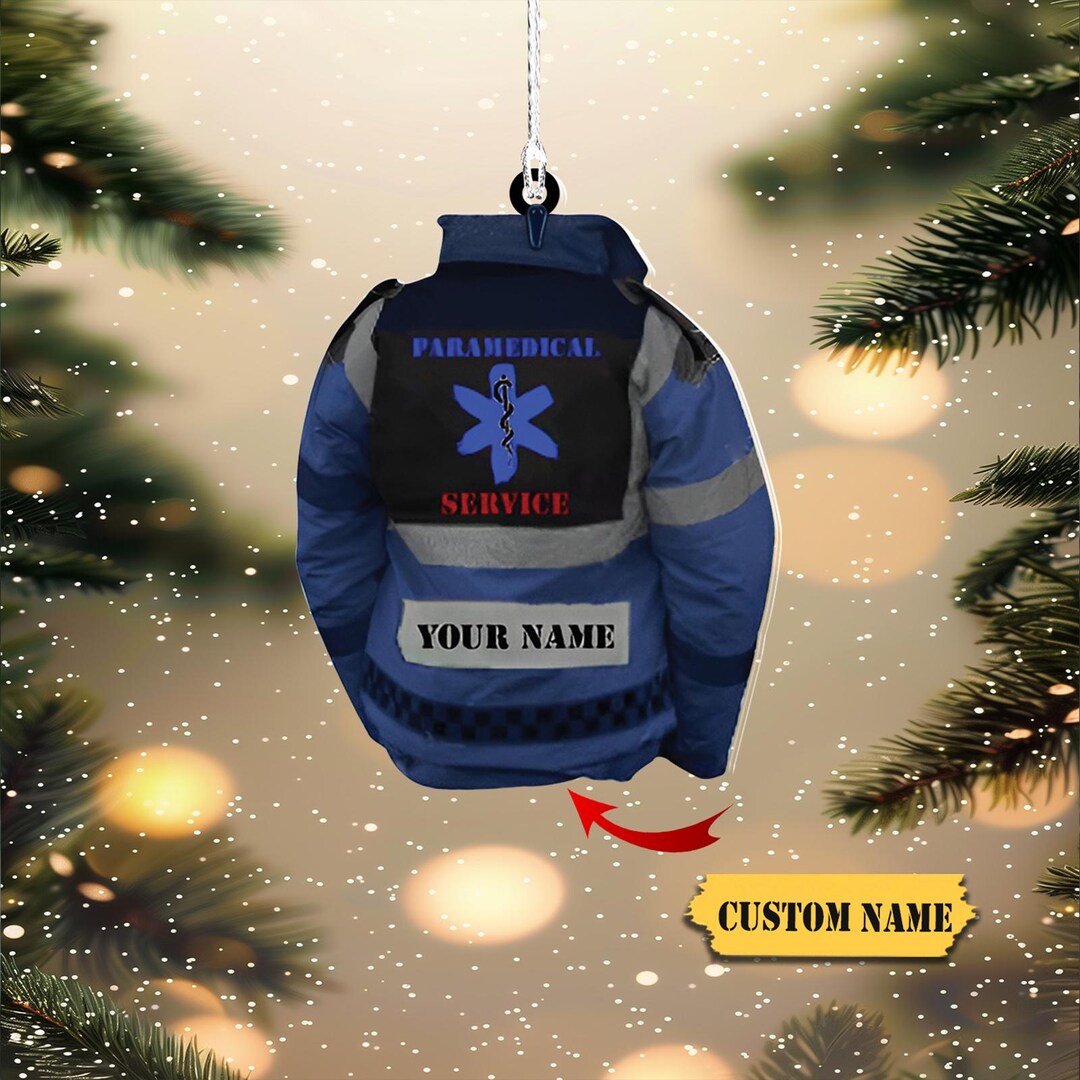 Custom Shaped Ornament 2D EMT Paramedic blue Christmas Ornament EMT ...