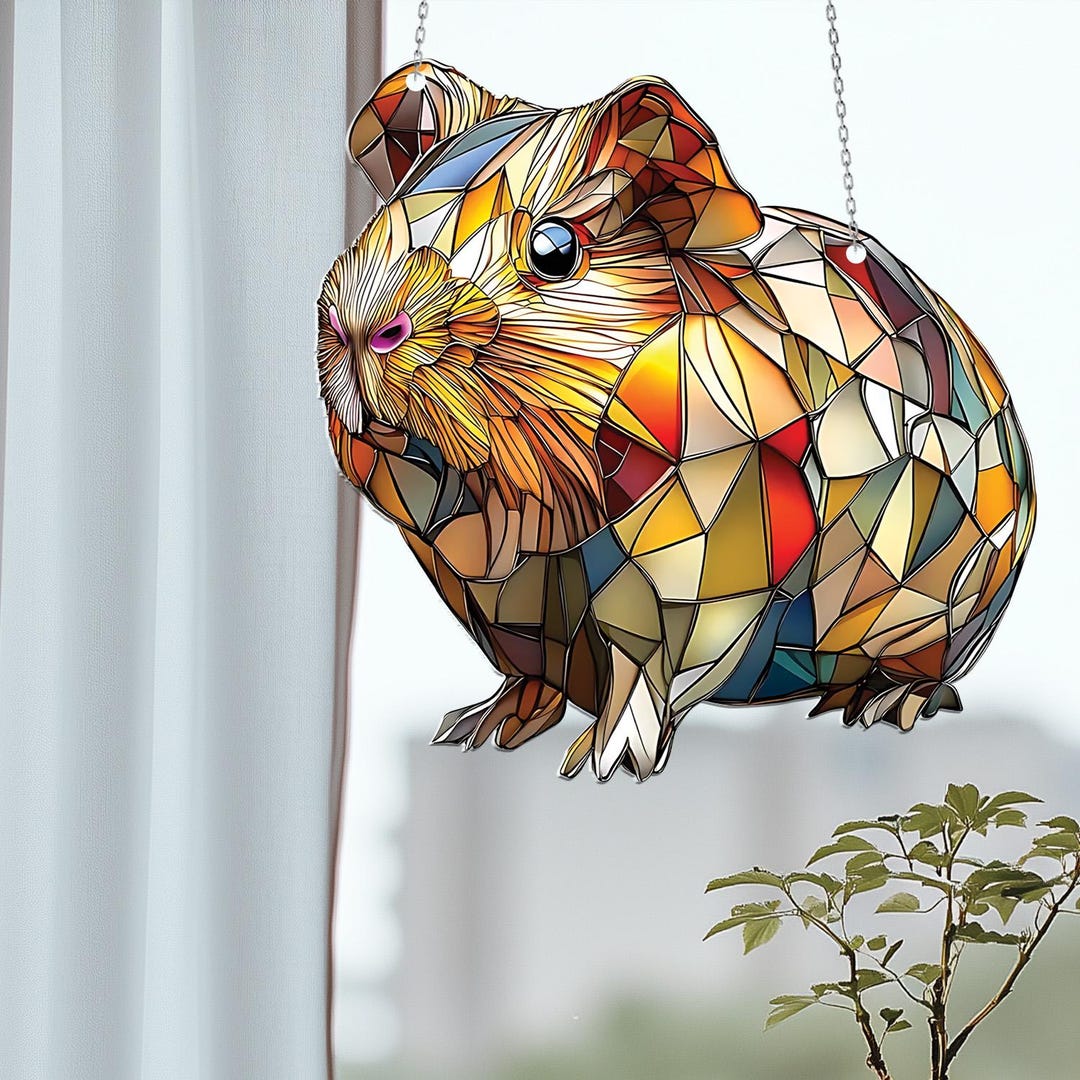 Guinea Pig Window Hanging, Guinea Pig Sun Catcher, Cute Animal Decor ...