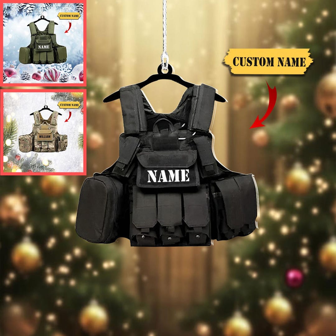 Personalized Military Tactical Combat Safety Ornament 2D, Christmas ...