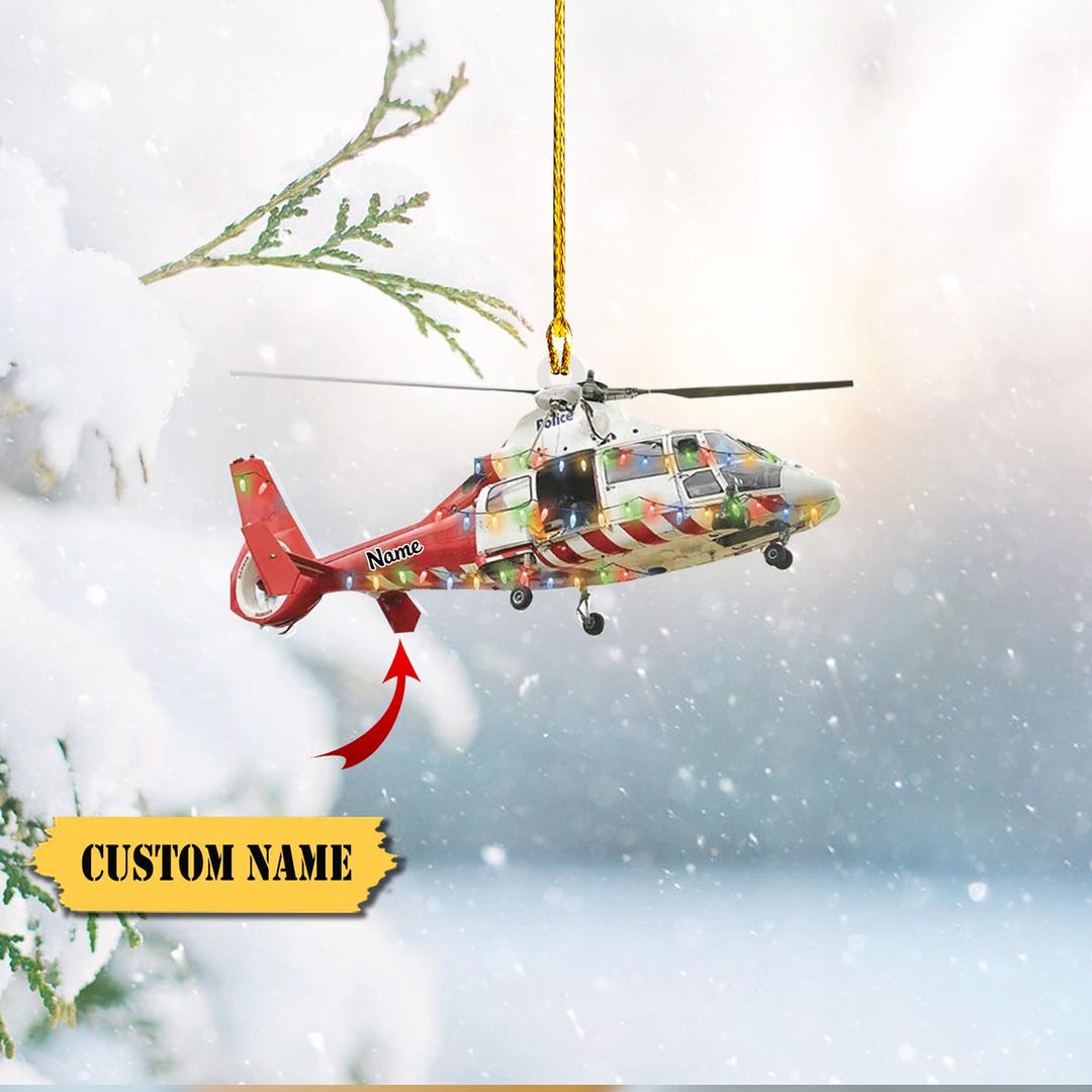 Personalized Ambulance Helicopter Ornaments for Christmas Tree ...