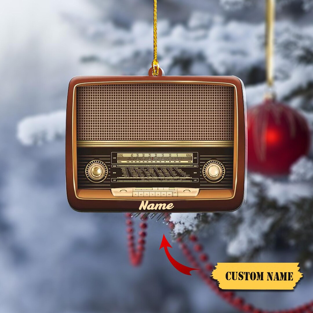 Personalized Radio Christmas Ornament FLAT 2D, Radio Ornament Gift ...