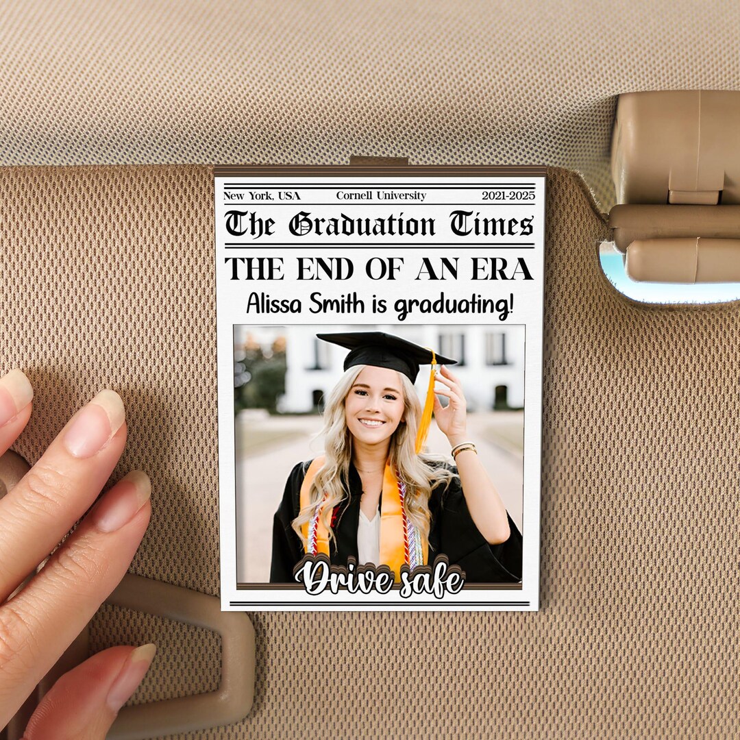 Personalized Photo Car Visor Clip , the Graduation Times, Class of 2025 ...