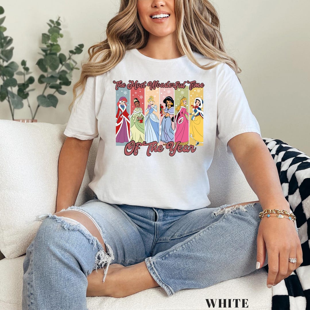 Disney Princesses Shirt ,disney Princess Christmas, Princesses Shirt, Disney Christmas ...