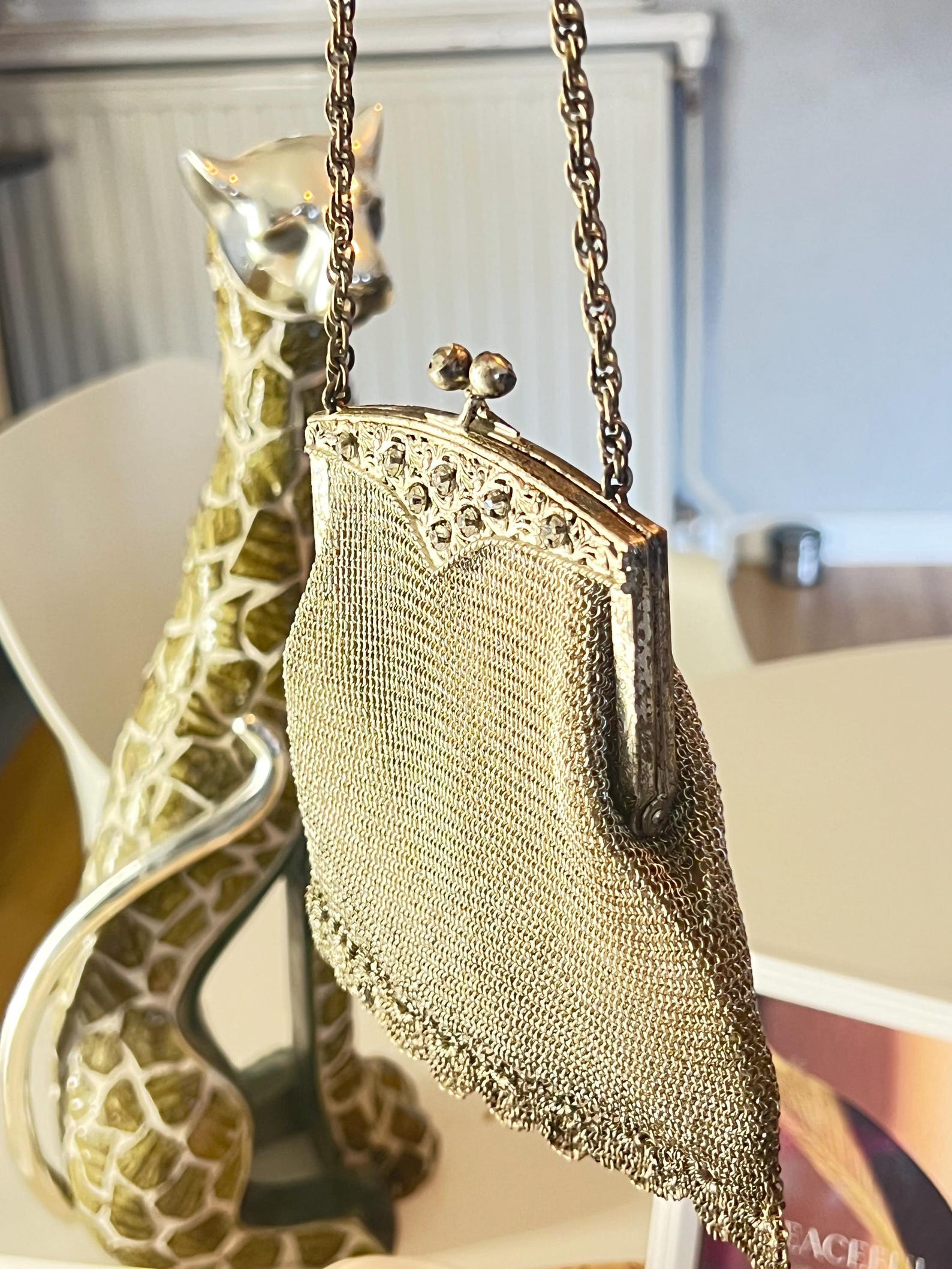 Vintage Silver Mesh Coin Purse With Intricate Engraved Design Elegant ...