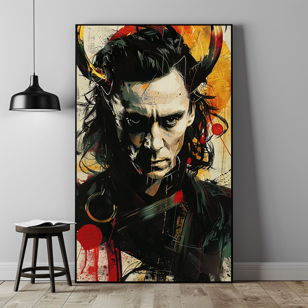 Loki, Marvel, Digital Print, Wall Art, Painting, Printable Art, Wall ...