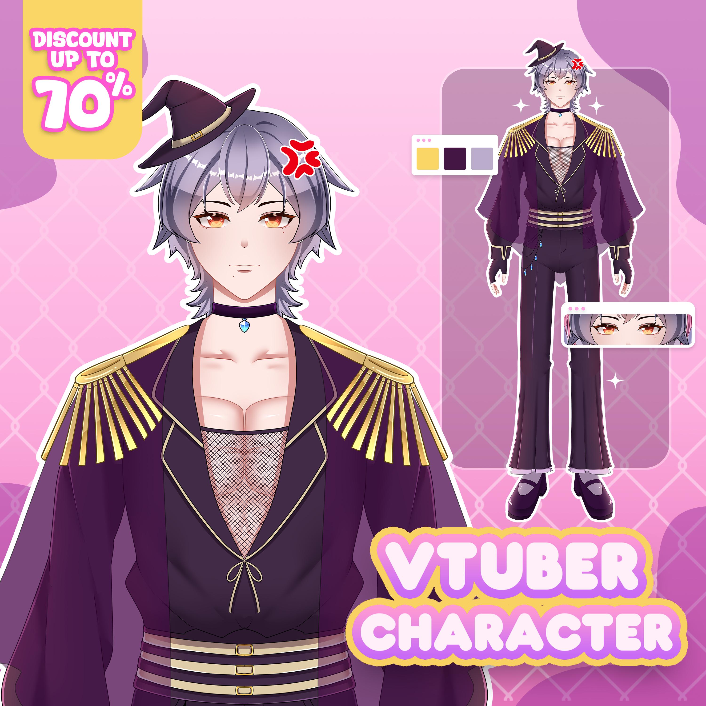Live2d Vtuber Model for Commercial Use Half Body Vtuber Model, Live2d ...