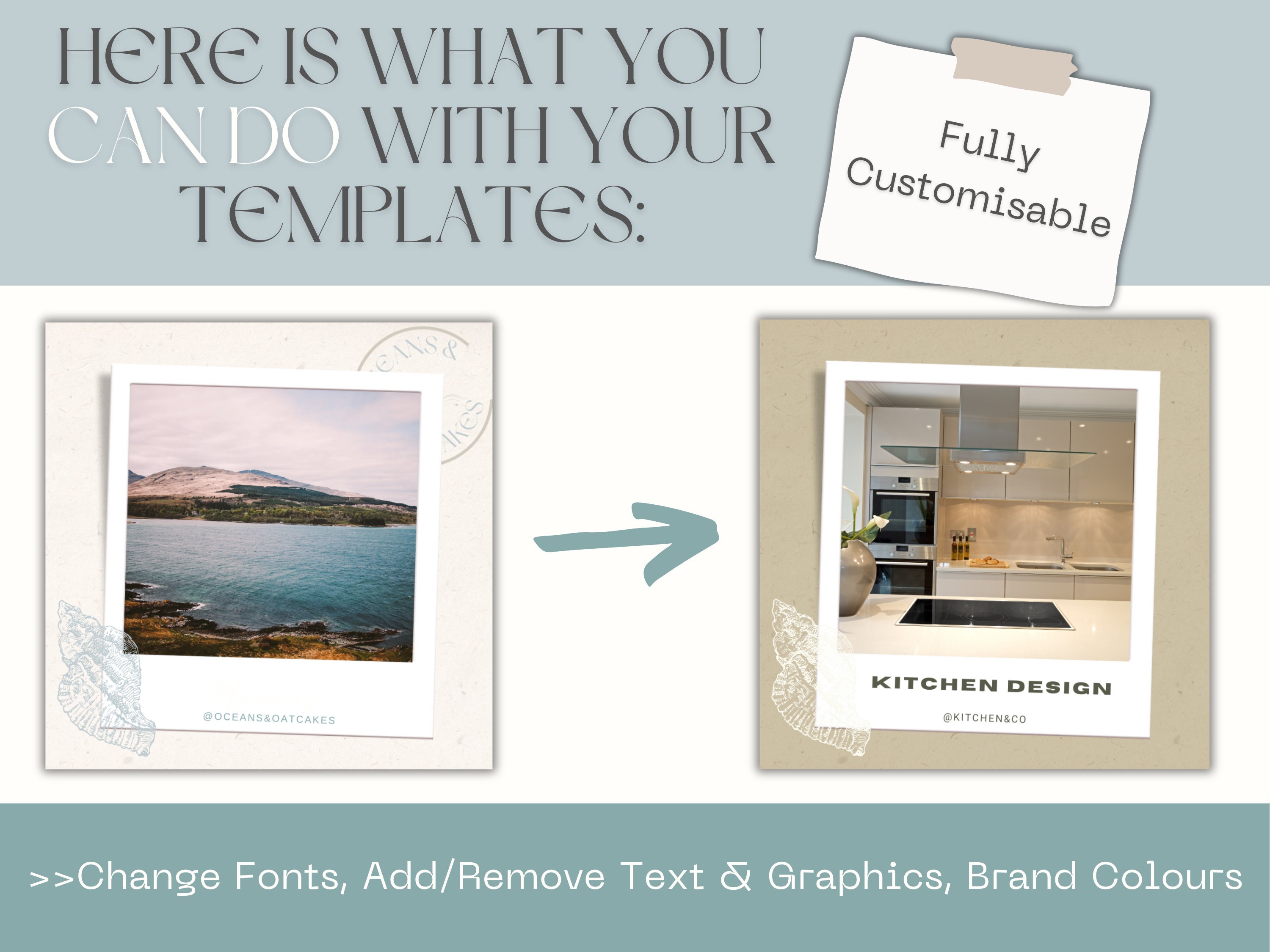 Neutrals Ocean Post Templates Canva - Ocean & Oatcakes Post Bundle ...