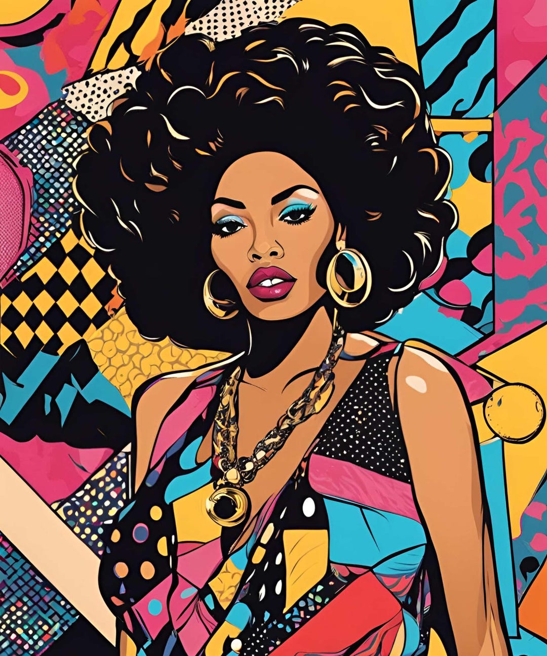 Retro Woman Printable Poster, Vintage Wall Art Print 2 - Etsy