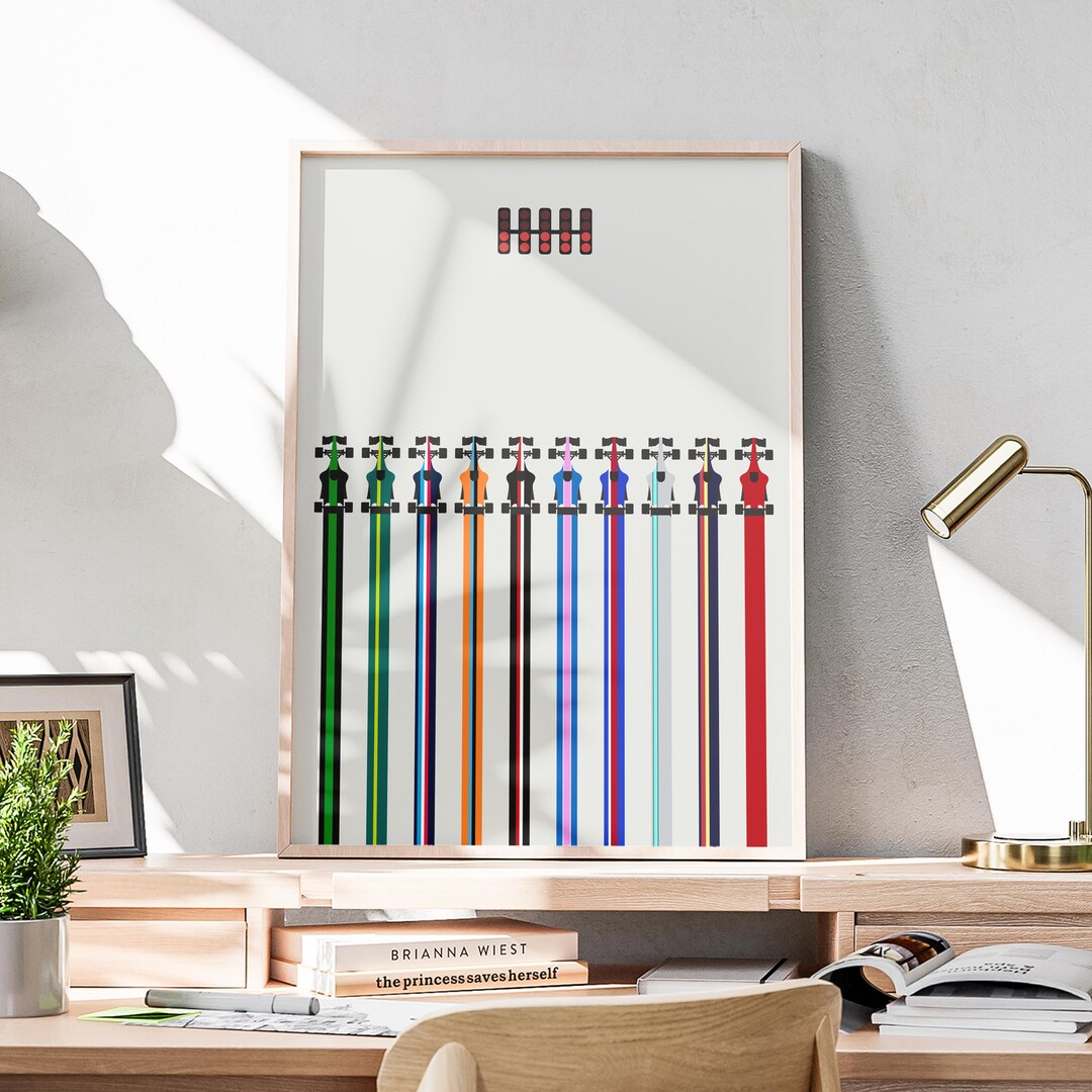Minimalist Formula 1 Grid Poster, Formula 1 Gift, F1 Wall Art, Formula ...
