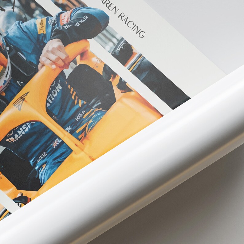 Lando Norris Poster, Formula 1 Poster, Minimalist F1 Poster, Bedroom ...