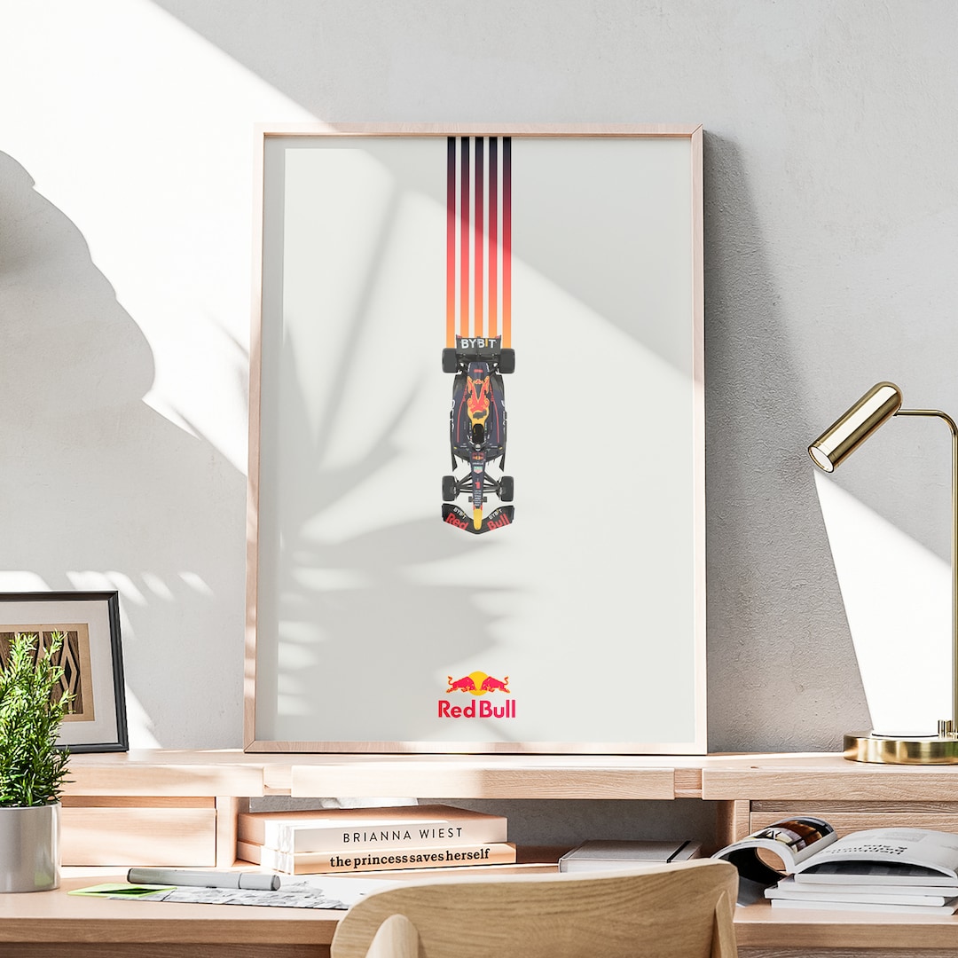 Minimalist Red Bull F1 Poster, Formula 1 Gift, F1 Wall Art, Formula 1 ...