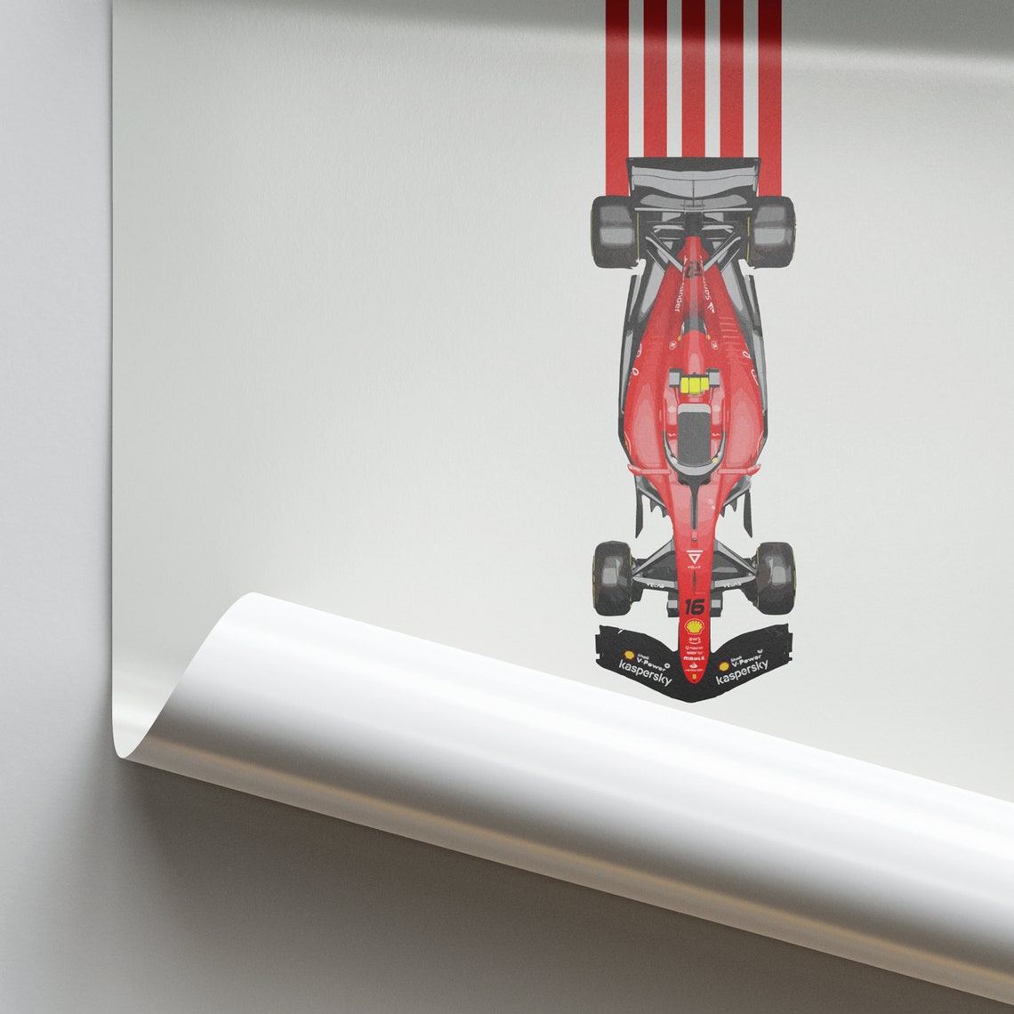 Minimalist Ferrari F1 Poster, Formula 1 Gift, F1 Wall Art, Formula 1 ...