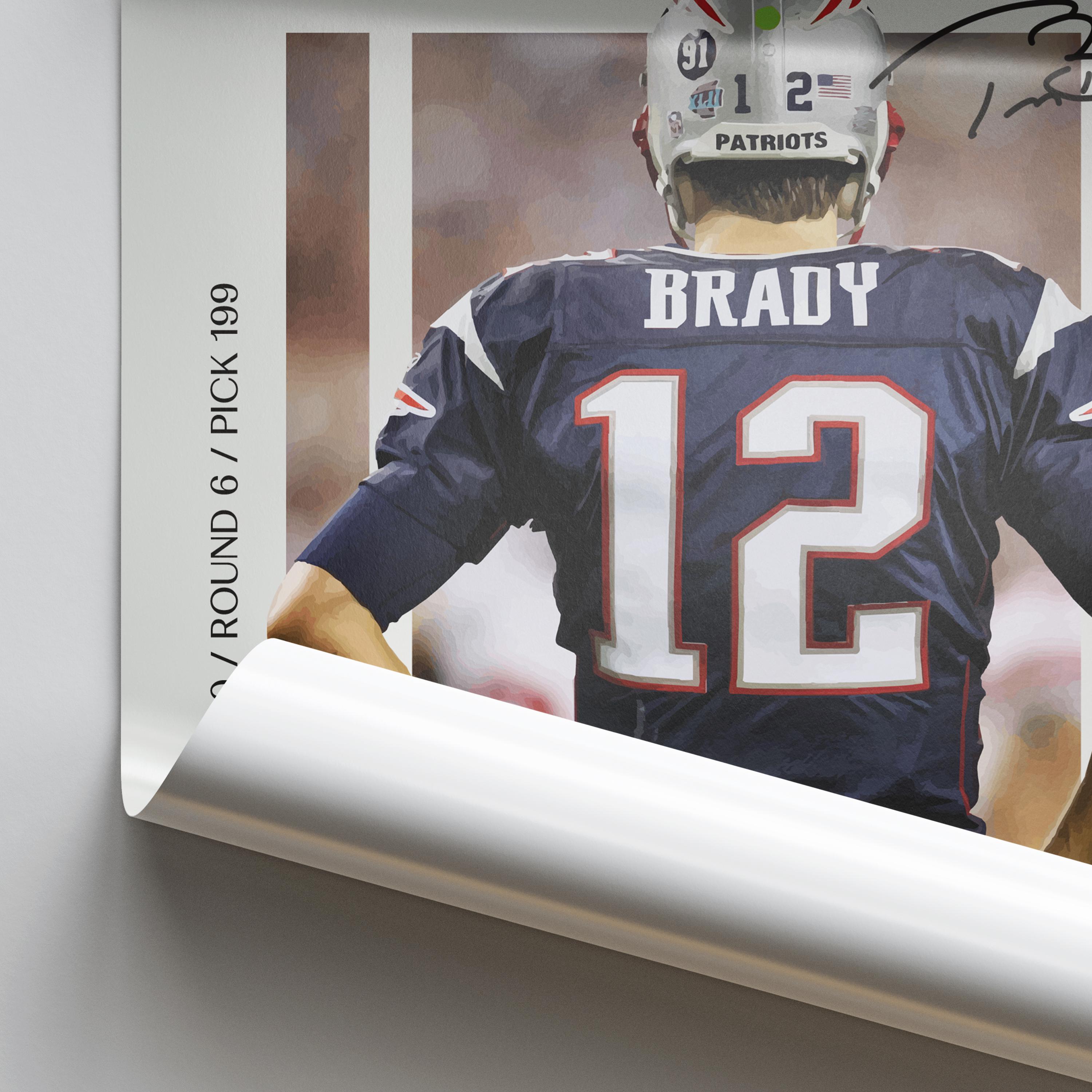 Tom Brady Poster, NFL Poster, New England Patriots Poster Print ...