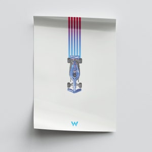 Minimalist Williams F1 Poster, Formula 1 Gift, F1 Wall Art, Formula 1 ...