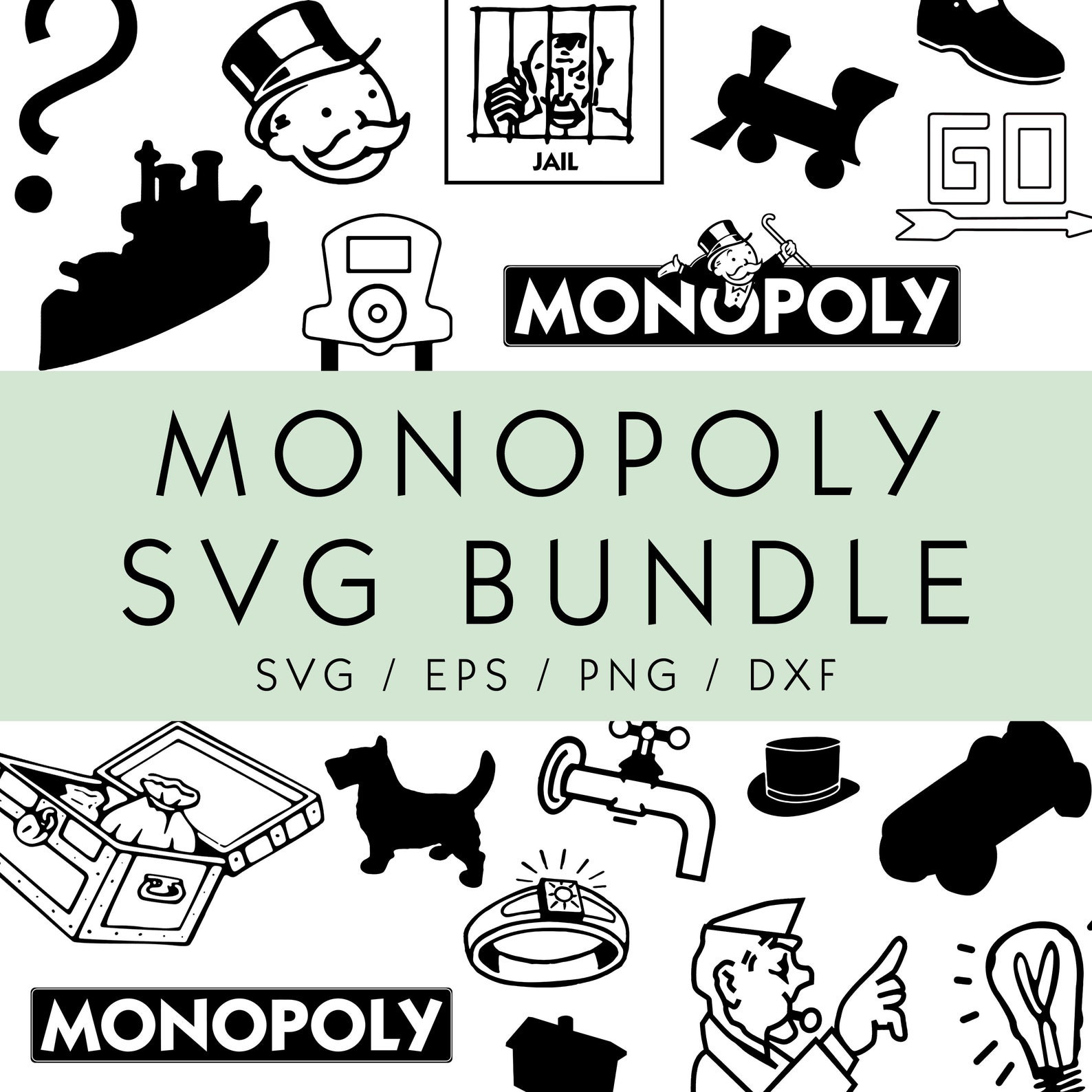 Monopoly Svg Bundle, Monopoly Symbols, Monopoly Characters, Monopoly ...