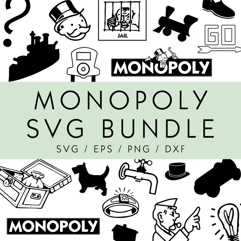 Monopoly Svg Bundle, Monopoly Symbols, Monopoly Characters, Monopoly ...