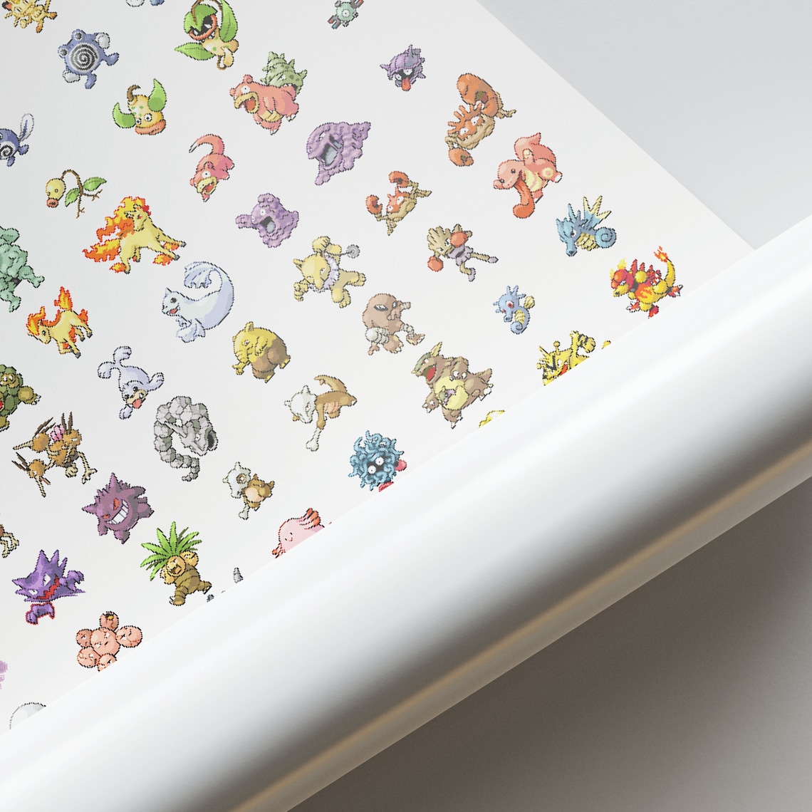 Pokemon Gen 1 Pixel Art Poster, Pokemon Wall Art, Pokemon Poster ...