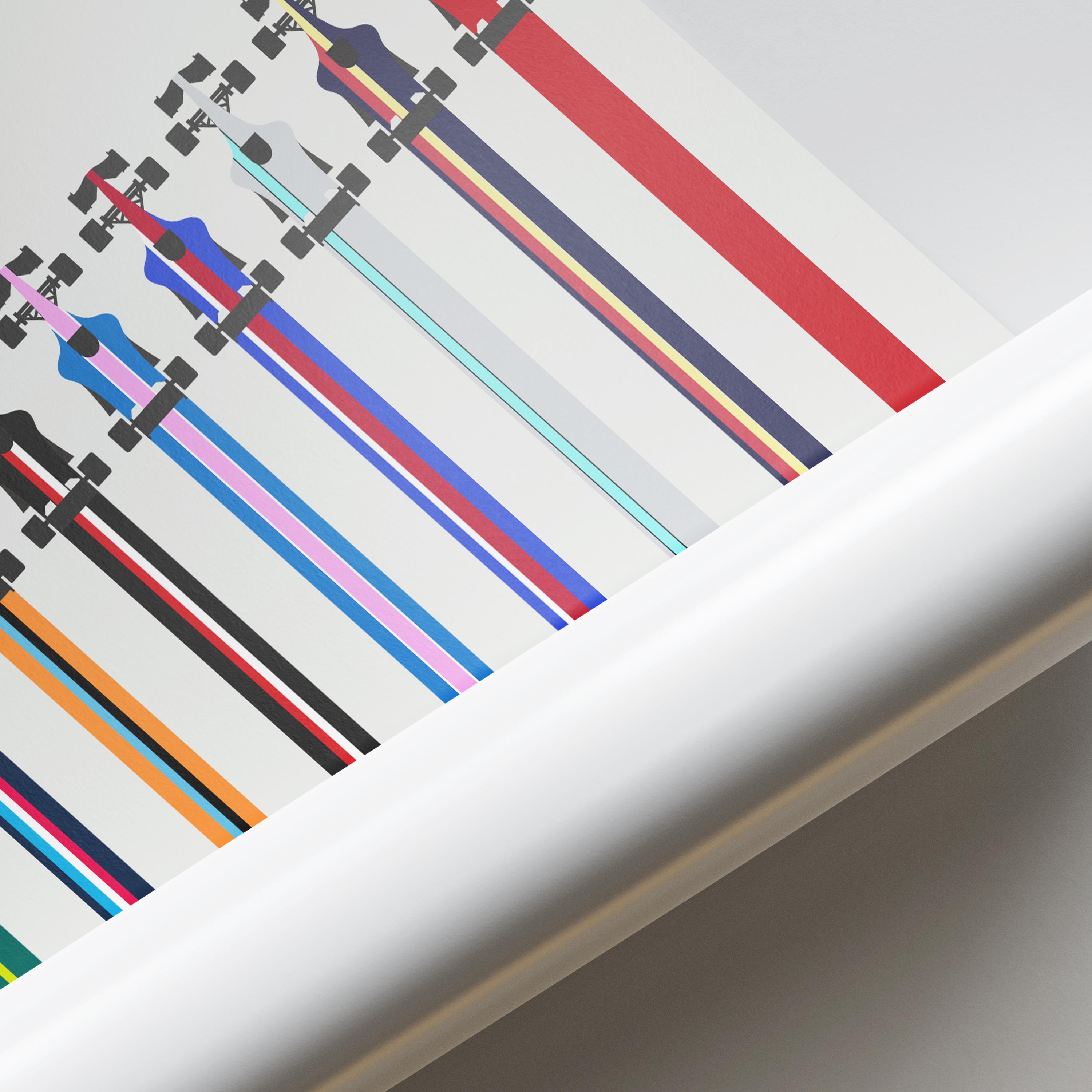 Minimalist Formula 1 Grid Poster, Formula 1 Gift, F1 Wall Art, Formula ...