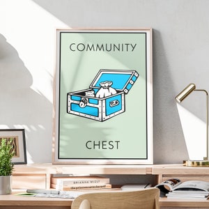 Minimalist Monopoly Card Collection, Set of 8, Monopoly Poster, Board ...