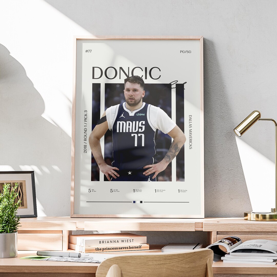 Luka Doncic Poster, Dallas Mavericks Poster, NBA Poster, Man Cave Wall ...