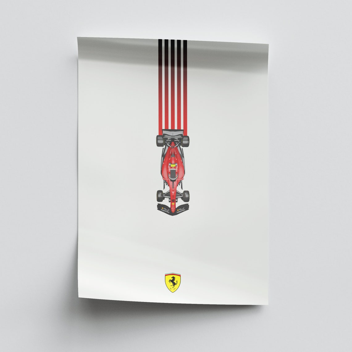 Minimalist Ferrari F1 Poster, Formula 1 Gift, F1 Wall Art, Formula 1 ...