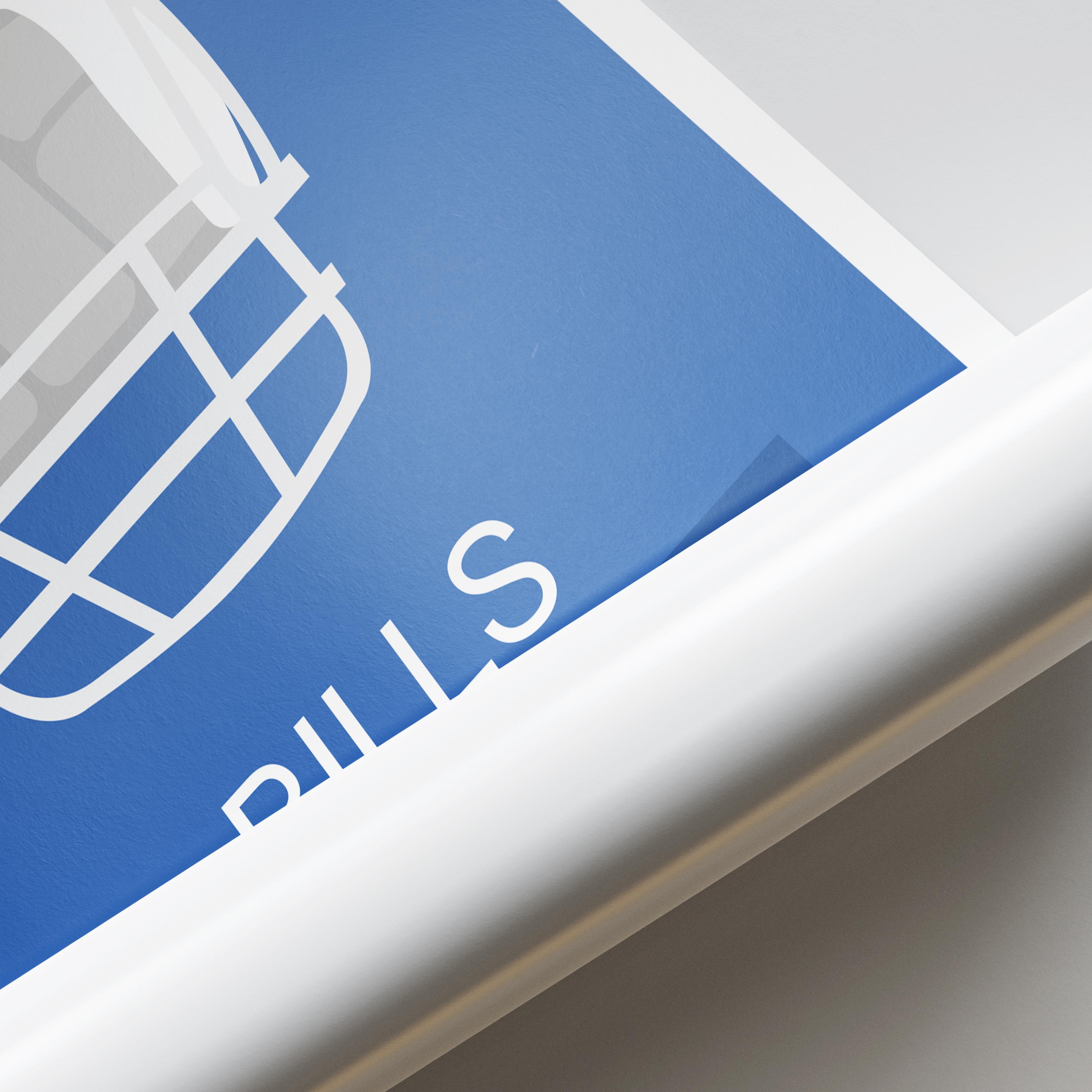 Minimalist Buffalo Bills Helmet Poster, NFL Poster, Buffalo Bills ...