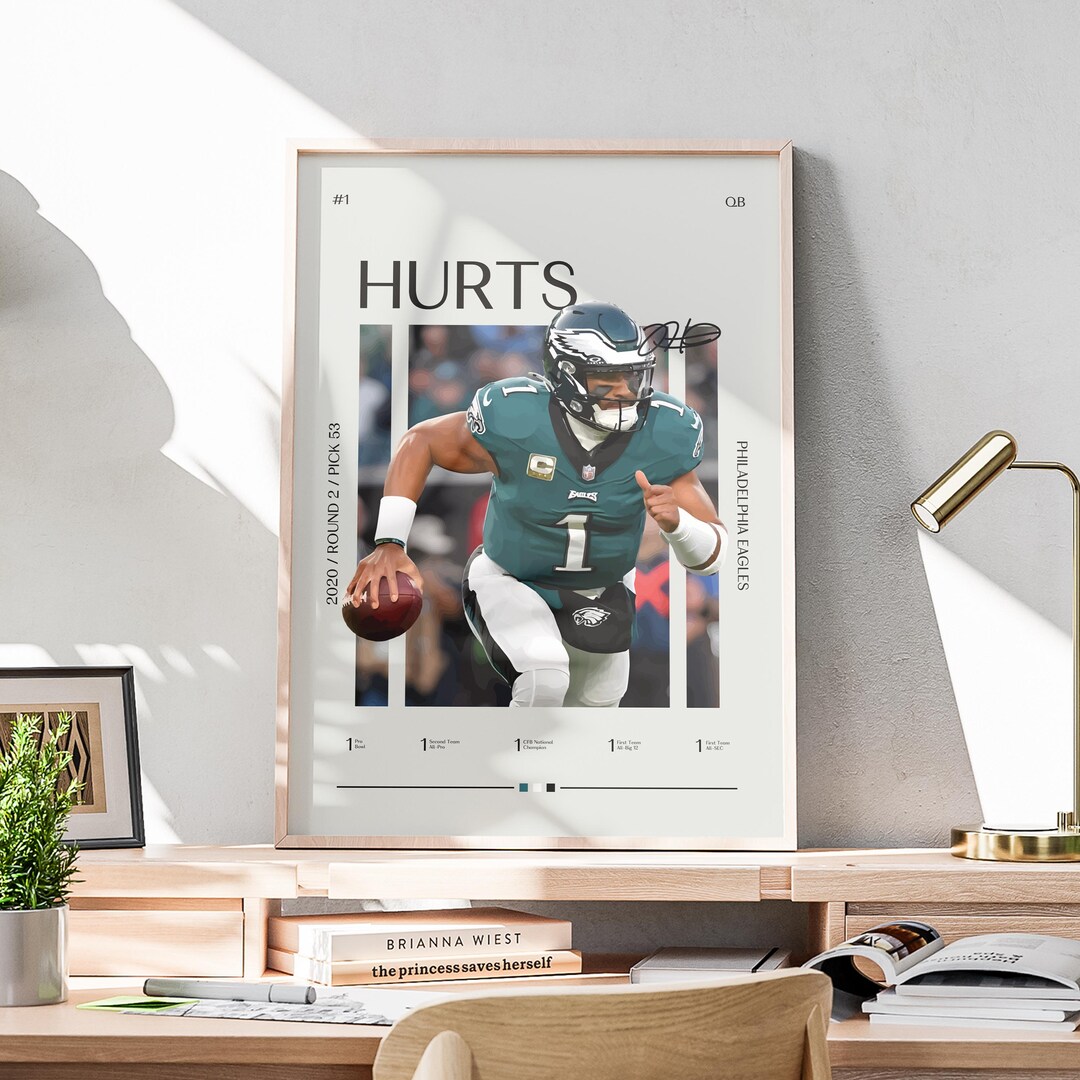 Jalen Hurts Poster, NFL Poster, Philadelphia Eagles Poster, Bedroom ...