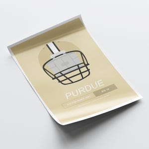 Minimalist Purdue Helmet Poster, Purdue Boilermakers Poster, Office ...