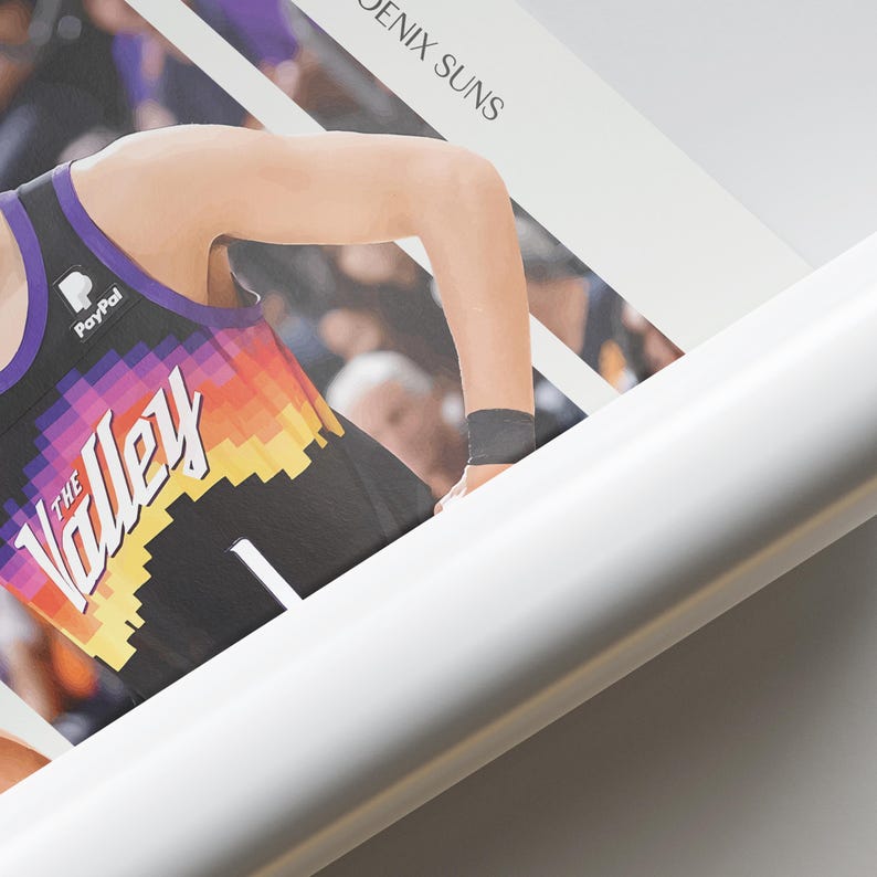 Devin Booker Poster, Phoenix Suns Poster, NBA Poster, Man Cave Wall Art ...