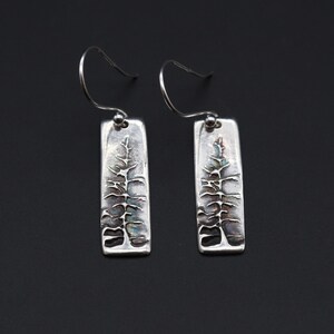 Forest Earrings - Fine Silver - Redwood Tree - Handmade Artisan Jewelry ...