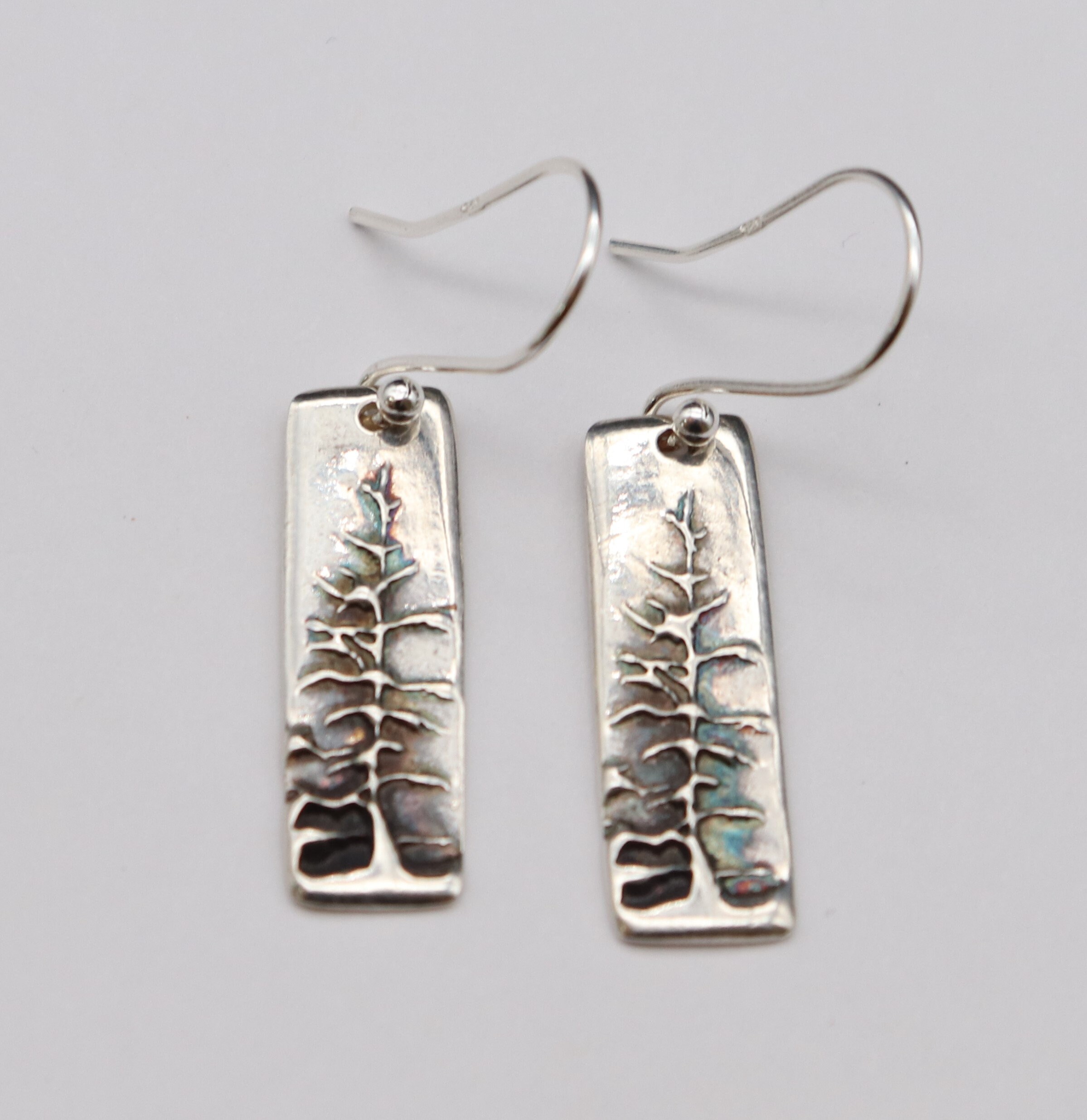 Forest Earrings - Fine Silver - Redwood Tree - Handmade Artisan Jewelry ...