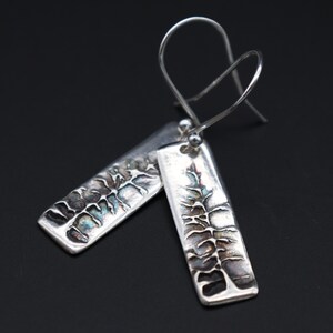 Forest Earrings - Fine Silver - Redwood Tree - Handmade Artisan Jewelry ...