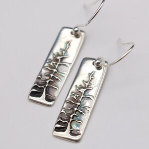Forest Earrings - Fine Silver - Redwood Tree - Handmade Artisan Jewelry ...