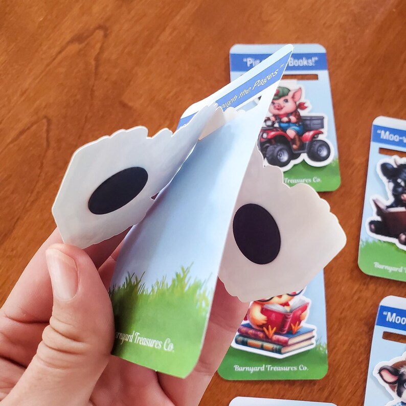 Cute Farm Animal Magnetic Bookmark Set Gift for Reader Bookworm Reading ...